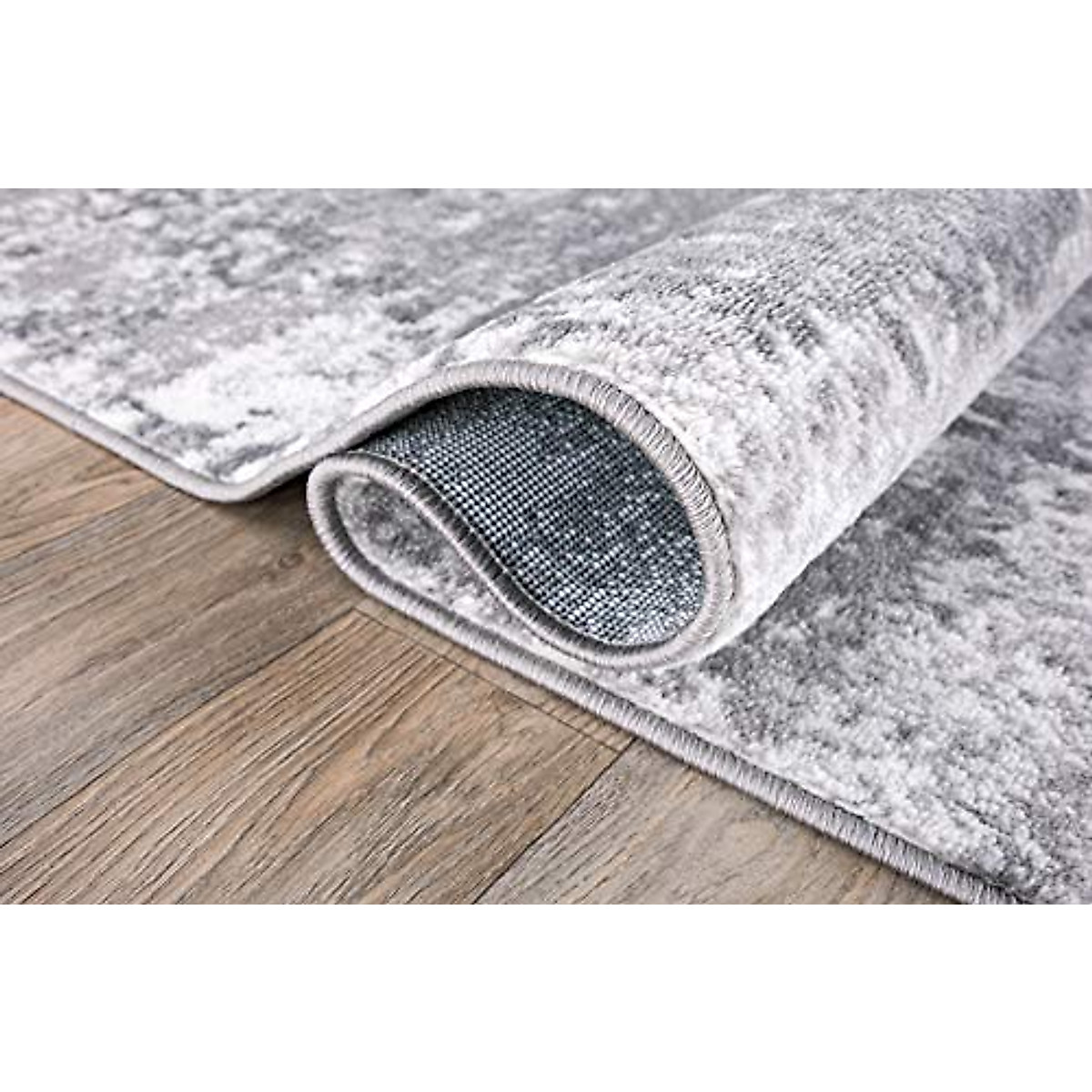 Rugshop Distressed Abstract Area Rug 5' x 7' Gray