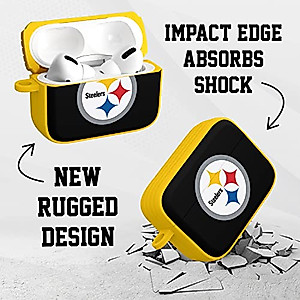 GAME TIME Pittsburgh Steelers HDX Case Cover Compatible with Apple AirPods Pro 1 & 2 (Classic)
