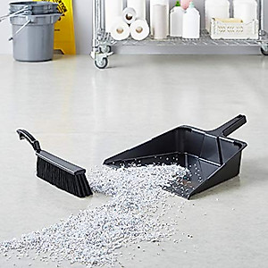 AmazonCommercial 16" Jumbo Dustpan with Heavy Duty Handle - 12-Pack