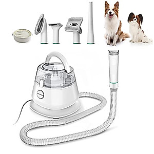 INSE P20 Pro Dog Grooming Kit, Low Noise Pet Grooming Vacuum for Dogs, Professional Dog Clippers with Powerful Vacuum Function, 5 Pet Grooming Tools for Shedding Long & Short & Thick & Thin Dogs Hair