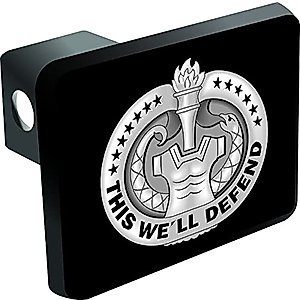 U.S. Army Drill Sergeant Badge Gray Trailer Hitch Cover