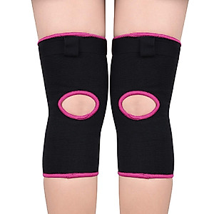 Bezioner Knee Pads Volleyball,Thick Sponge Anti-Slip,Dance Knee Pads for Women Yoga Basketball Football Youth Girls Black and Pink S