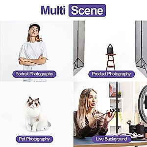 Emart Matte Seamless Photography Background Paper, White Photo Backdrop Paper | 53" x16' | Arctic White | for Photoshoot Backdrop, Food, Product Photography, Portrait, Compatible with Backdrop Stand