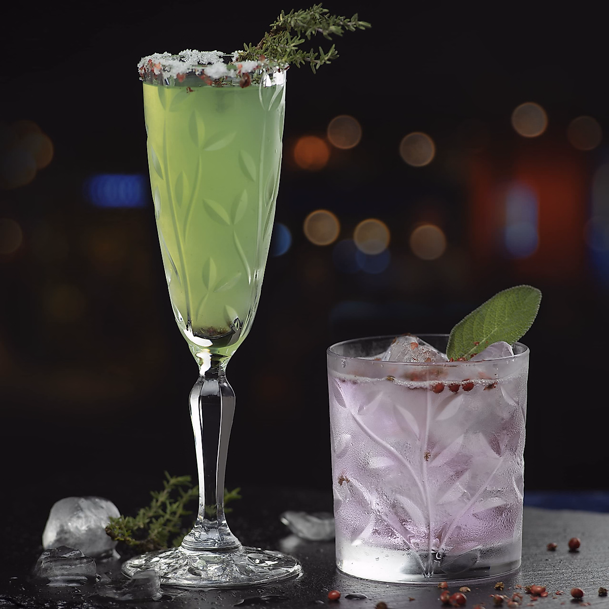 Barski Tumbler Glass - Double Old Fashioned - Set of 6 - Glasses - Designed DOF Crystal Glass Tumblers - For Whiskey - Bourbon - Water - Beverage - Drinking Glasses - 11 oz. - Made in Europe