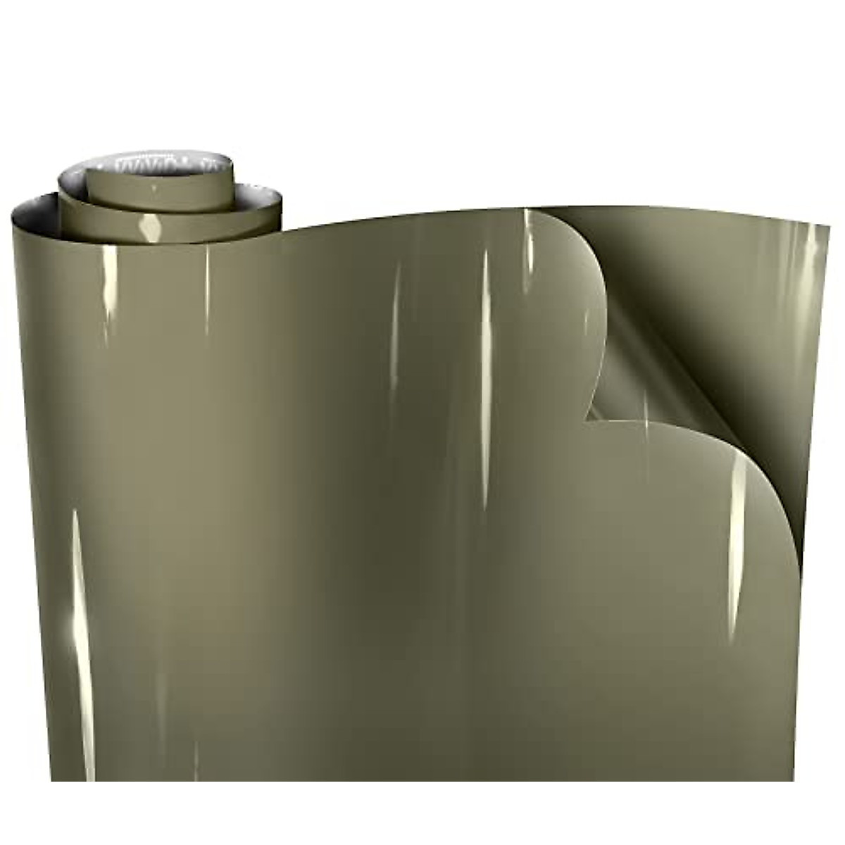 VViViD+ Ultra Gloss Combat Military Green 3ft x 5ft Vinyl Car Wrap Premium Paint Replacement Film Roll w Nano Air Release Technology, Stretchable Protective Liner