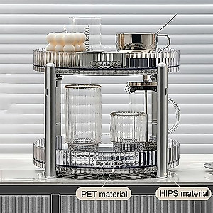 Spice Spinner, Spinning Spice Rack, Lazy Susan Turntable Organizer, 360 Degree Rotating Dresser Organizer, for Countertop, Refrigerator, Dresser Storage (Size : Single layer)