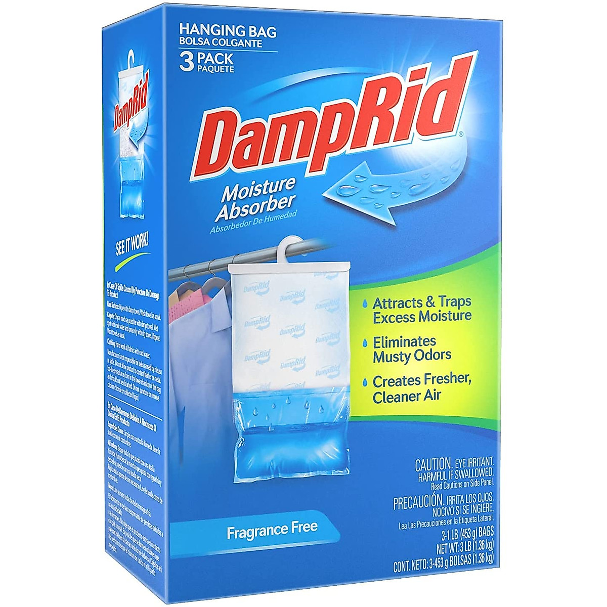 DampRid 42 oz. Fragrance Free Hanging Bag (3-Pack)