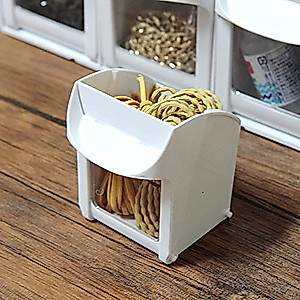 livinbox Plastic Tilt Out Bins Sewing Storage for Arts, Craft Sewing Supplies, Tea Bags Storage, Dental Tip Out Bin Cabinets,White, FO-306-WT