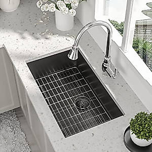 32 Inch Black Undermount Kitchen Sink - Beslend 32"x19"x10" Stainless Steel Gunmetal Black 16 Gauge 10 Inch Deep Single Bowl Basin