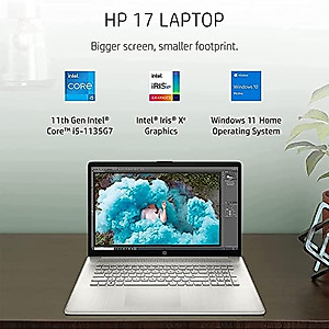 2022 Newest HP 17 Laptop, 17.3 " HD+ Touchscreen Display, Intel Core i7-1165G7 Quad-Core Processor, Intel Iris Xe Graphics, 32GB RAM, 1TB PCIe SSD, Backlit Keyboard, Windows 11 + Microfiber Cloth