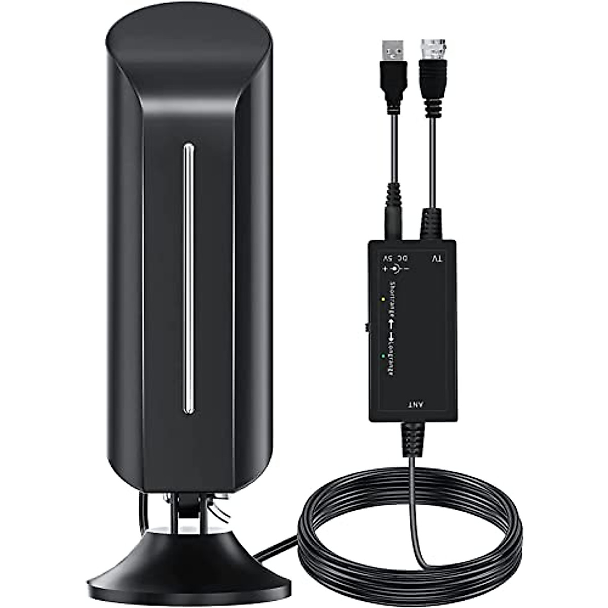 2023 Upgraded Digital TV Antenna Up 450 Miles Range, Indoor Outdoor TV Antenna for All Old Smart HDTVs, 360° Reception 4K 1080P HD Antenna with Amplifier Signal Booster/35ft Thick Coaxial Cable