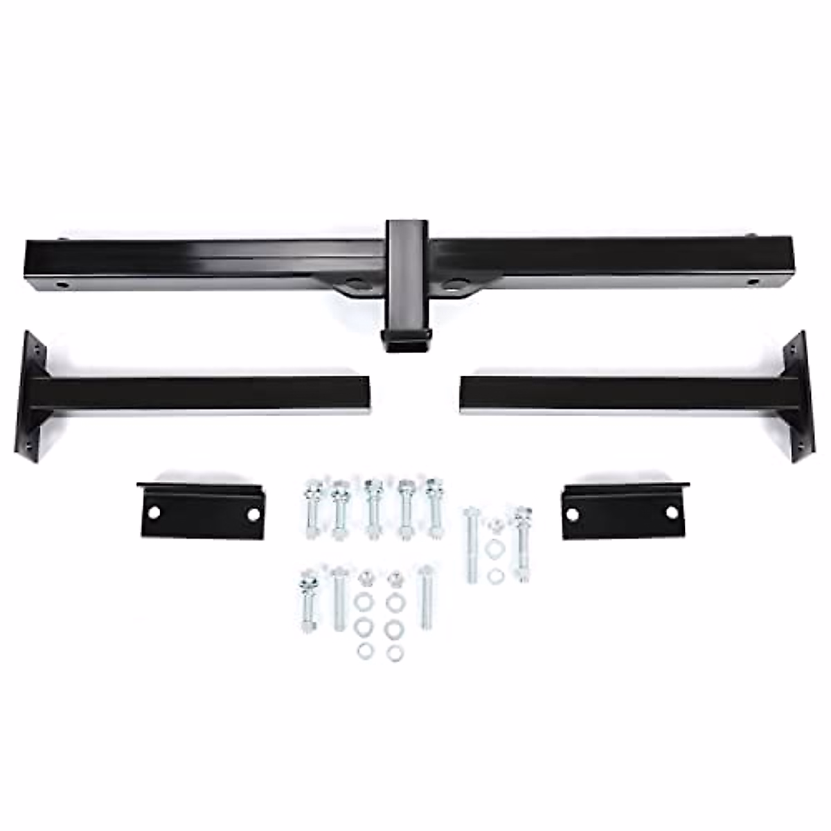 KUAFU Rear Adjustable 2 Inch Towing Receiver Trailer Hitch for RV Trailers 5th Wheel Powder Coated Steel Black