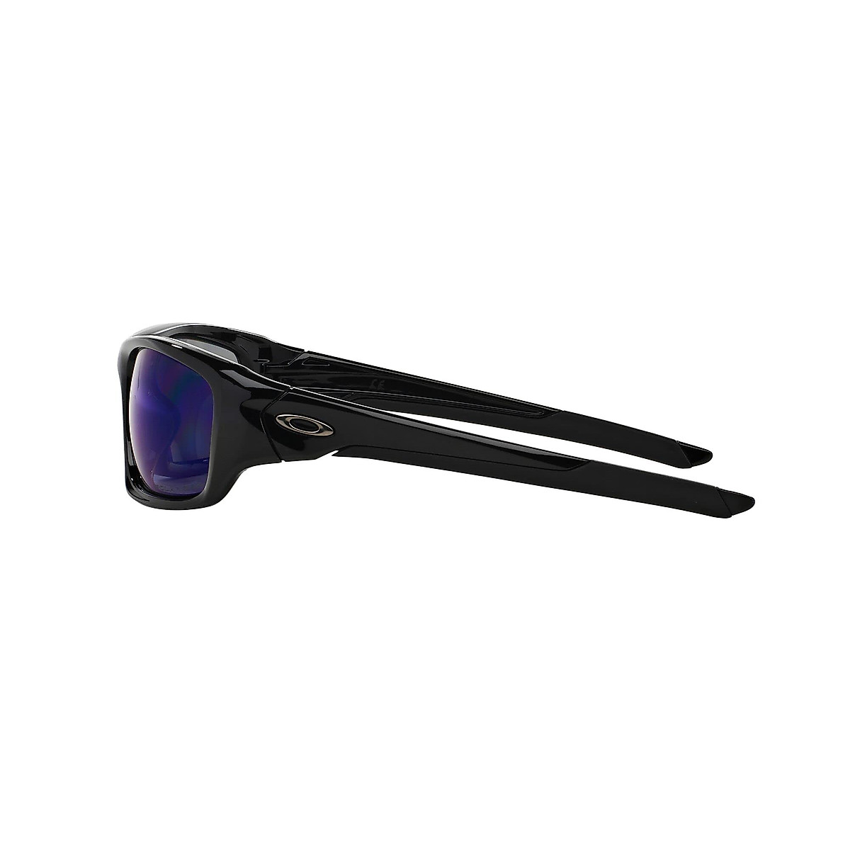 Oakley Men's OO9236 Valve Rectangular Sunglasses, Polished Black/Deep Blue Polarized, 60 mm