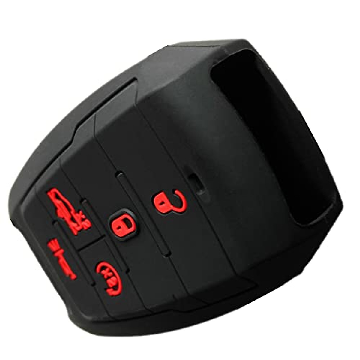 Silicone Smart Key Fob Cover Remote Case Keyless Protector Jacket for Dodge 2019-2022 Ram 1500 Pickup 68291690AB/AC/AD Black