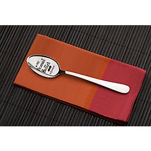 Ptzizi Funny My Peanut Butter Spoon Engraved Stainless Steel Dessert Spoon, Peanut Butter Coffee Dessert Cake lovers for Women Men Friends Birthday Thanksgiving Christmas Gifts