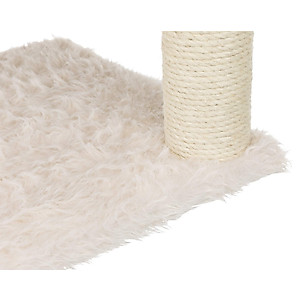 TRIXIE Baza Scratching Post with Hammock | 18" Base. Color: Cream