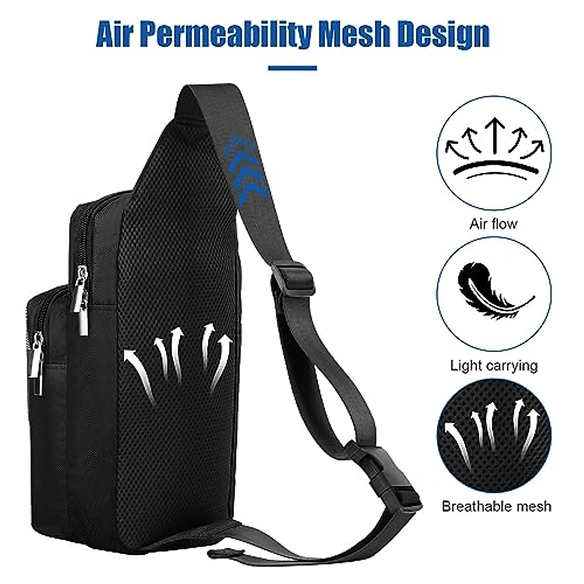 Xishwon Backpack Carrying Travel Bag for Nintendo Switch/Lite/OLED/Console/Dock/Joy-Cons&Accessories Storage, Portable Nylon Waterproof Crossbody Shoulder Chest Sling Side Gaming Bag for Men, Black