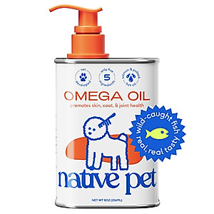 Native Pet Omega Oil for Dogs (8 oz.) & Probiotic for Dogs (4.1 oz.)