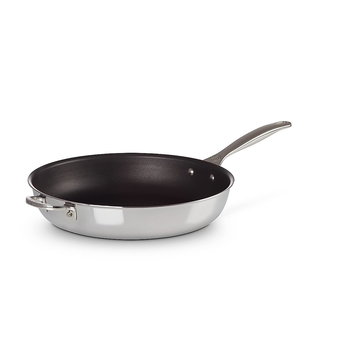 Le Creuset Tri-Ply Stainless Steel Nonstick 12.5" Deep Fry Pan with Helper Handle
