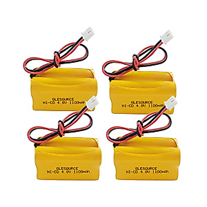 GLESOURCE 4.8 Volt Exit Sign Battery Replacement Compatible for BL93NC487 Lithonia ELB B006 Lithonia ELBB006 ELNICD48700 Exit Sign with Emergency Lights (2 Pack)