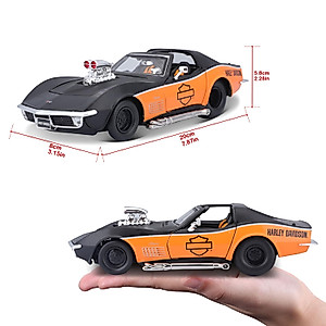 Maisto Harley-Davidson 1970 Chevy Corvette Diecast Vehicle (1:25 Scale)