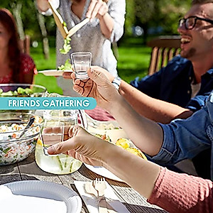 NUYKOUY Shot Glass Set, 100% Clean 100% Wipe Glass Shot Glasses, 1.5 oz, Set of 6, Clear Shot Glasses