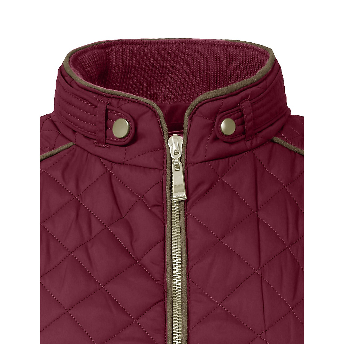 NE PEOPLE Women’s Quilted Vest – Lightweight Sleeveless Full Zip Up Casual Stand Collar Padding Gilet Jacket with Pockets NEWV40 Burgundy S