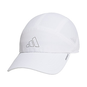 adidas Women's Superlite Trainer Sport Performance Relaxed Adjustable Running Hat, White/Black, One Size