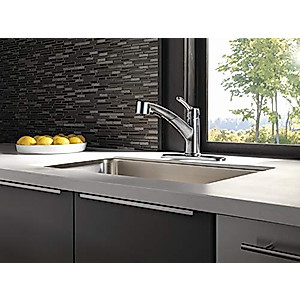 Delta Faucet Collins Single-Handle Kitchen Sink Faucet with Pull Out Sprayer and Magnetic Docking Spray Head, Arctic Stainless 4140-AR-DST