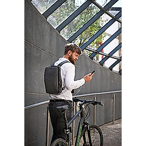 Troika SAFTSACK - RUC70/GY - Business Rucksack - USB charging port, work, university - for charging electronic devices - for documents, laptop, tablet (up to 13''), accessories (EDC) original