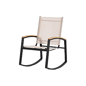 SPOFLYINN 3pcs Small Patio Glass Side Table Set Outdoor Conversation Chairs for Backyard, Balcony and Apartment Black As Shown One Size