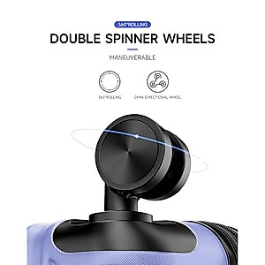 SunnyTour 24In Expandable Checked Luggage, Hard Shell Spinner Suitcase with Wheels for Business/Travel (Lavender)