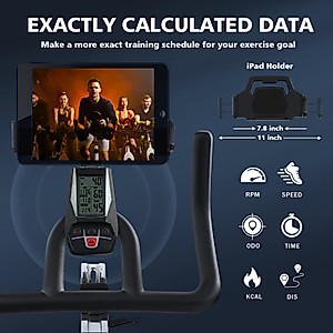 YOSUDA PRO Magnetic Exercise Bike 350 lbs Weight Capacity - Indoor Cycling Bike Stationary with Comfortable Seat Cushion, Silent Belt Drive