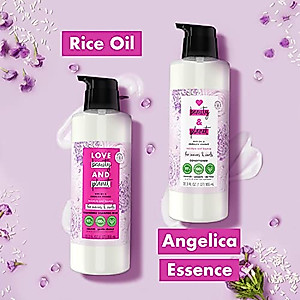 Love Beauty and Planet Shampoo Milk Moisture and Bounce for Waves and Curls Rice Oil and Angelica Essence 100 percent Biodegradable Shampoo 32 oz