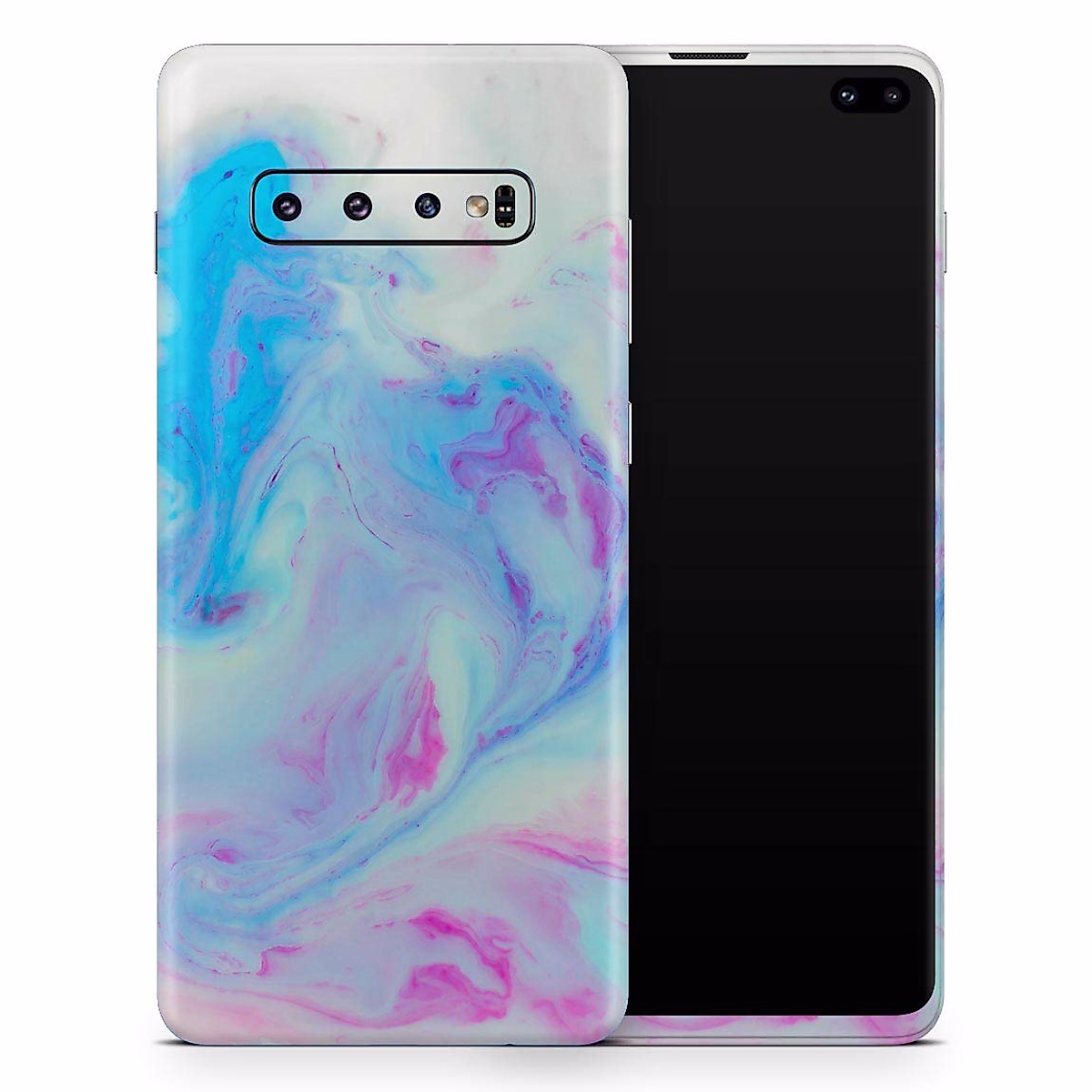 DesignSkinz Marbleized Pink and Blue Paradise V371 Protective Vinyl Decal Wrap Skin Cover Compatible with The Samsung Galaxy S20 (Screen Trim & Back Glass Skin)