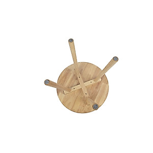 Wooden Toddler Table, Naturally Finished Solid Hardwood,Kids Stool Chair, Handmade, for Playroom, Nursery, Preschool, bedroom, Kindergarten Eating, Reading, Playing, Boys Girls Age 2+ (1, Round Table)