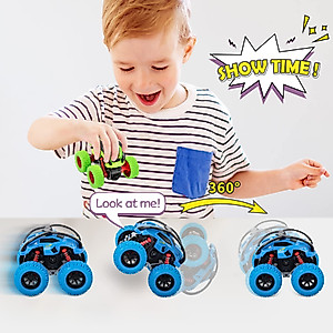 LODBY Toddler Toys for 2 3 4 5 Year Old Boy Easter Gifts, Pull Back Vehicle Monster Trucks for Toddlers Toys Age 2-4-6 Friction Powered Toys Car for Boys/Girls Birthday Gifts for 2 3 4+ Year Old Toys
