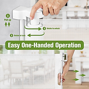 Extra Wide Baby Gate for Large Openings Retractable Baby Gates Indoor Outdoor Extra Long Baby Gate for Doorway Stair Gates for Kids or Pets Extra Large Dog Gate for Stairs