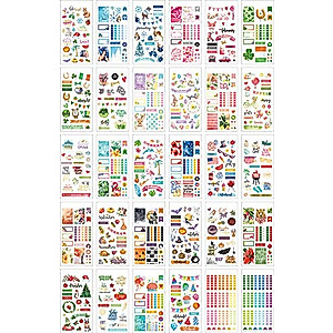 Paper House Productions Seasonal 30 Sheet Planner Sticker Book, Colors May Vary