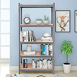 Tangkula 72" Storage Shelves, Heavy Duty Steel Frame 5-Tier Garage Shelf, Metal Multi-Use Storage Shelving Unit for Home/Office/Dormitory/Garage