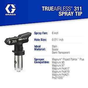 Graco TrueAirless 311 Spray Tip and 4 ft Hose Whip Bundle