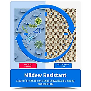 Non-Slip Bathtub Mat, 17x 30 Inch, Shower Mats for Bath Tub, PVC Loofah Bathroom Mats for Wet Areas, Quick Drying