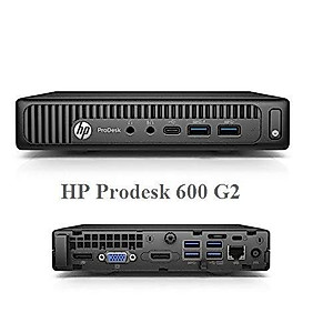 HP 600 G2 Micro Computer Mini Tower Tiny PC (Intel Quad Core i3-6100T, 8GB RAM, 256GB SSD, Wi-Fi, VGA, Display Port) Win 10 Pro (Renewed)