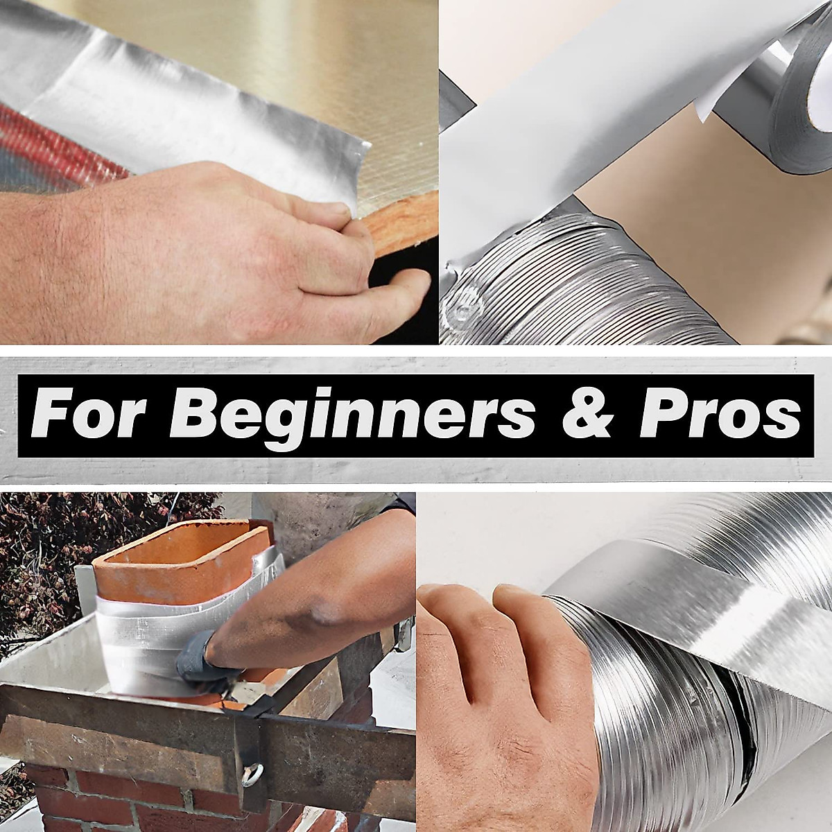 [30 Feet] High Temperature Tape – Aluminum Foil Tape for Metal, Plastic, & Glass – Heat Resistant Tape - 10 Yards, 0.15mm Thick, 1.5in Width – Furnace Tape, Flue Tape, Dryer Tape, & Grill Tape