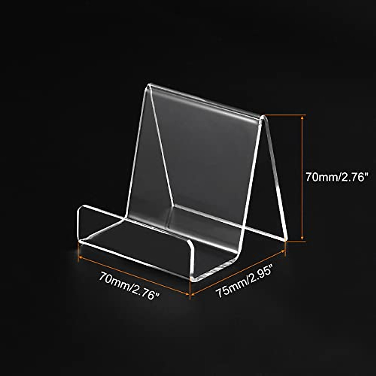 uxcell Shoes Display Stand Rack, 75x70x70mm Acrylic Storage Shelf Holder Clear