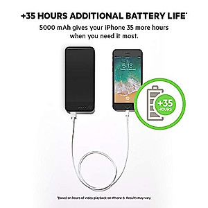 Belkin Boost Charge Power Bank 5K with Lightning Connector (Lightning Power Bank, MFi-Certified Portable Charger for iPhone/iPad/AirPods), Black (F7U045btBLK)