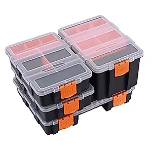 Makitoyo MP009 Hardware & Parts Organizers Versatile and Durable Storage Toolbox, 4PCS Set