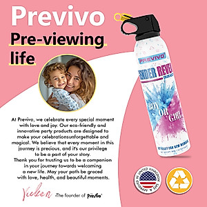 Previvo Gender Reveal Fire Extinguisher Set - 2 Pcs Pink Gender Reveal Smoke Spary - 100% Biodegradable Party Supplies- For Memorable Baby Gender Reveal Decorations & Ideas(Large Size)