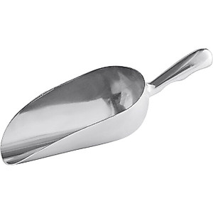 TrueCraftware-Set of 2 Aluminum 85 oz. Scoop with Contoured Handle- for Bar Ice Flour Utility Scoop Kitchen Ice Scooper for Ice Maker Popcorn Scoop Food Scoops for Bar Party Wedding