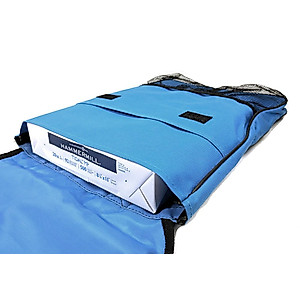 EAI Education NeatSeat Classroom Chair Organizer | Oversized Name-Tag Card, Dual Inner Pockets, Blue, 16" x 12" with 1 1/2" Gusset, Set of 4